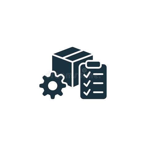 Inventory Management Icon Monochrome Simple Sign From Operation