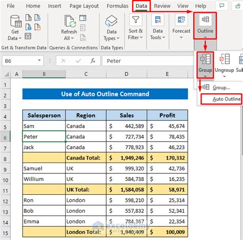 How To Group Rows In Excel Using The Expand Or Collapse Features 5