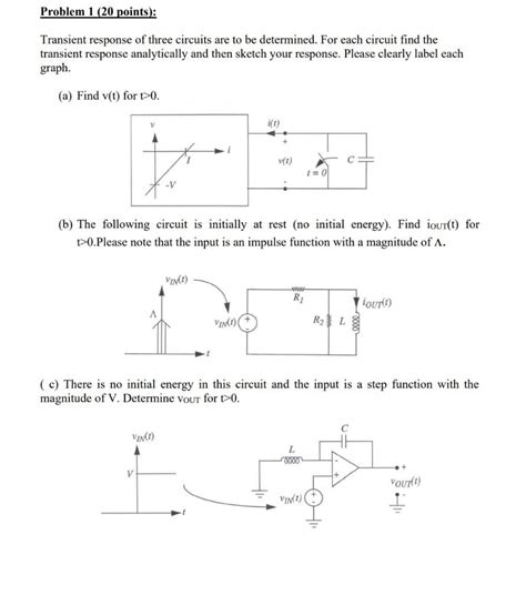 Solved Problem Points Transient Response Of Three Chegg