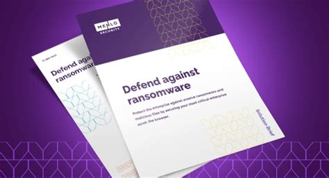 Defend Against Ransomware Menlo Security