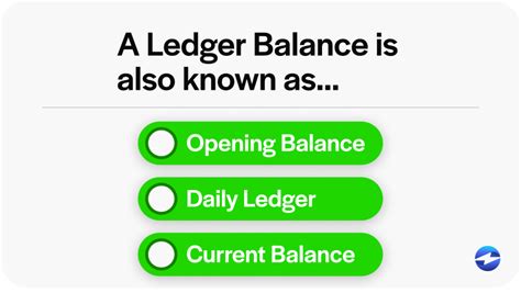 What Is A Ledger Balance