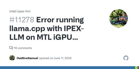 Error Running Llama Cpp With IPEX LLM On MTL IGPU Following Quickstart Guide Native API Returns