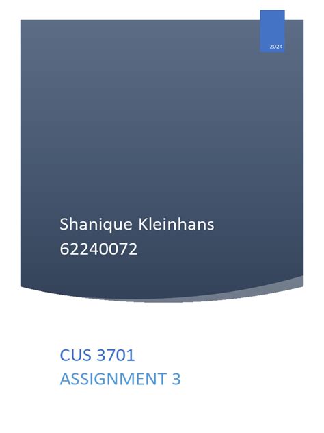 Cus 3701 Assessment 3 Pdf