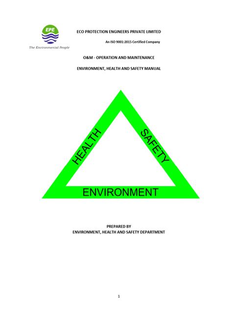New Oandm Ehs Mannual Pdf Occupational Safety And Health Electrical