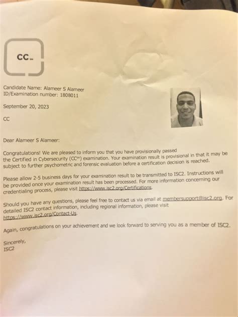 I Am Happy To Share That I Have Successfully Passed The Isc2 Cc Certified In Cybersecurity