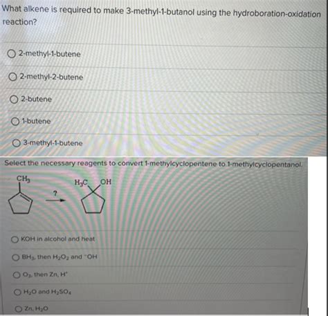 Solved Select The Necessary Reagents To Convert