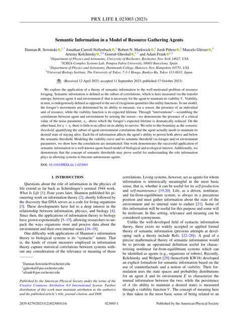 Pdf Semantic Information In A Model Of Resource Gathering Agents