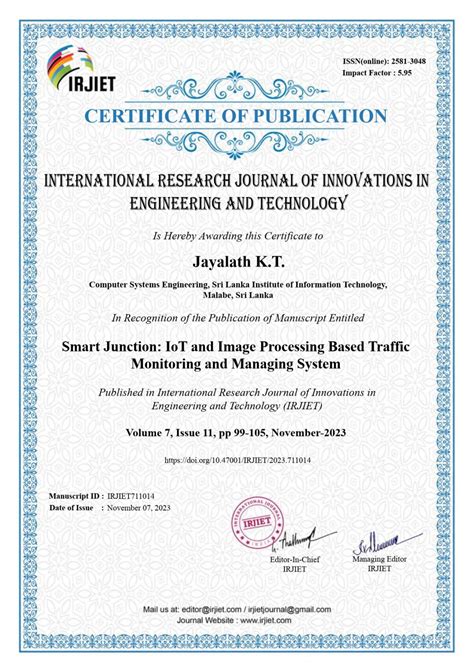 my final year project on smart junction kavindu jayalath posted on