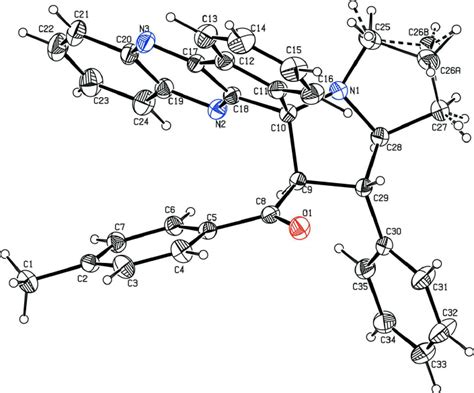 The Molecular Structure Of The Title Compound Showing Displacement