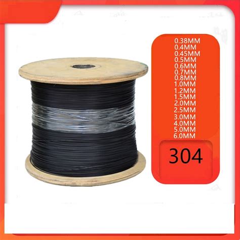 Pvc 플라스틱 코팅 스테인리스 스틸 304 와이어 로프 케이블 후 유연한 038 6mm 직경 Hq 티몬