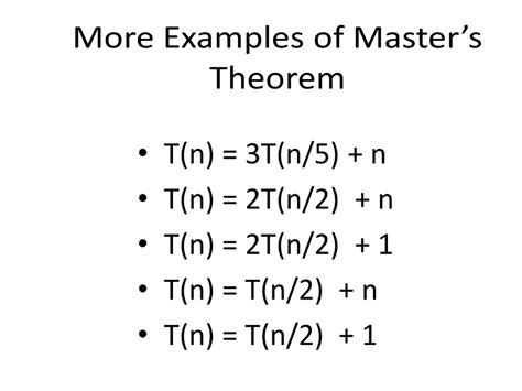 Master Theorem Daa Main Topic For Exampptx