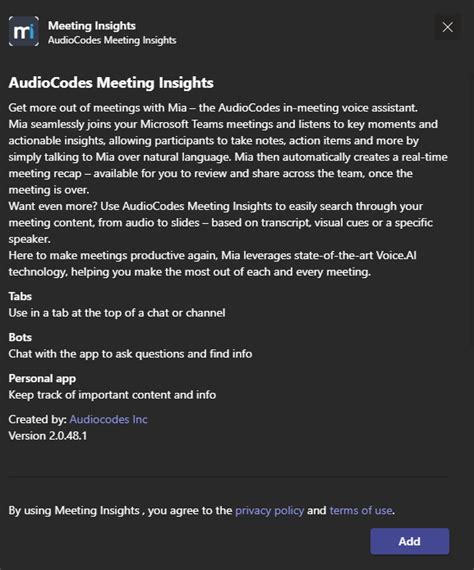 adding meeting insights ad hoc during scheduled meetings in teams desktop