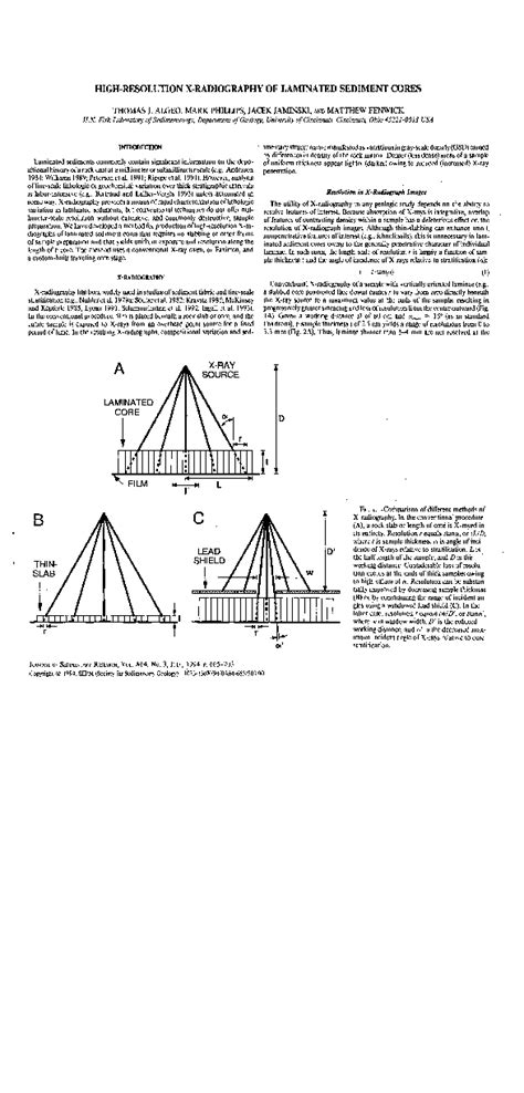 Pdf High Resolution X Radiography Of Laminated Sediment Cores 1994