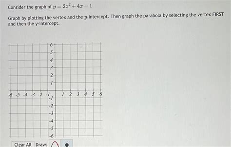 [answered] consider the graph of y 2x 4x 1 graph by plotting the vertex