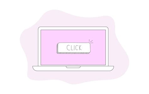 Premium Vector Laptop With Button Click Icon Isolated Notebook Screen Template Display On