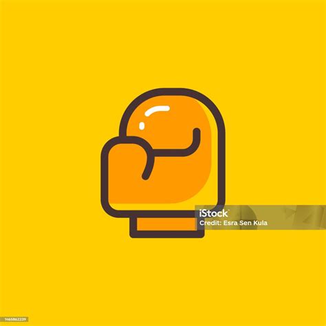 권투 장갑 색상 플랫 라인 아이콘 디자인 편집 가능한 스트로크 웹 페이지 모바일 앱 Ui Ux 및 Gui 디자인에 적합합니다 권투 글러브에 대한 스톡 벡터 아트 및 기타