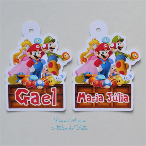 Tag Super Mario Bros C Nome Dos Convidados Elo7