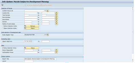 REISPLDP SAP Tcode Info System Parcels Develop Plan Transaction Code