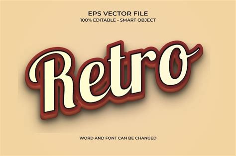 Premium Vector Retro 3d Editable Text Style Effect With Gradient
