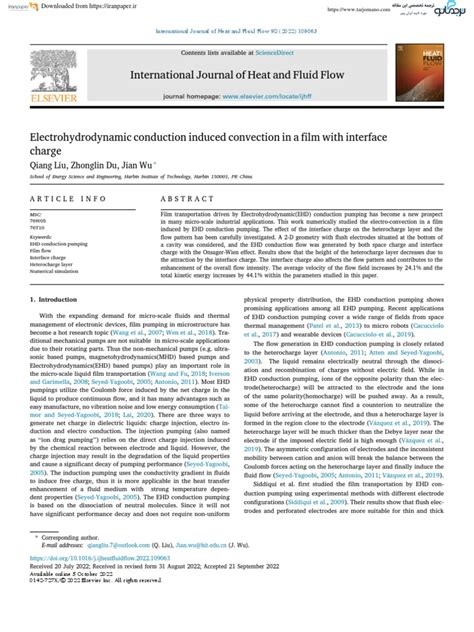 Electrohydrodynamic Conduction Induced Convection In A Film With