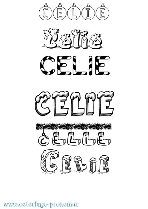 Coloriage Du Pr Nom Celie Imprimer Ou T L Charger Facilement