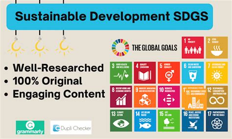 Write Research Articles About The Sustainability Sdgs And Environmental