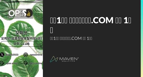 인천1인샵 출장안마사이트 Com 인천 1인샵s Data Analytics Profile Maven Analytics