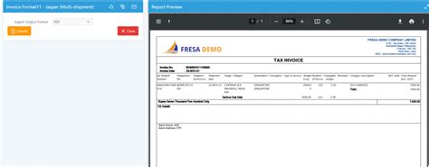 How To Generate Invoice Format Jasper Multi Shipment