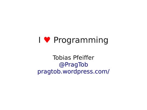 I Love Programming Speaker Deck