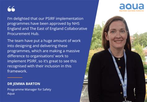 Aqua S Psirf Implementation Programmes Accepted Onto Prestigious