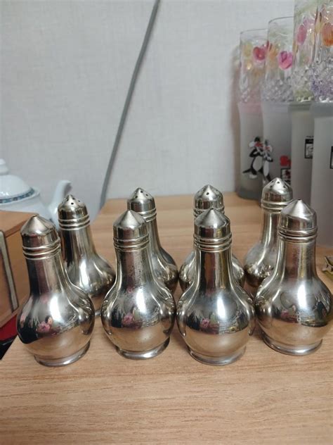 금속 소금 후추 양념통 8개 세컨웨어헬로마켓