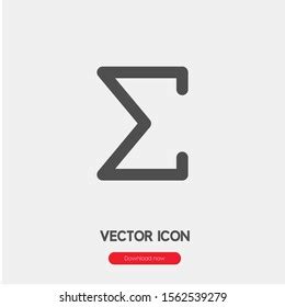 Sum Icon Vector Sum Symbol Linear Stock Vector Royalty Free Shutterstock