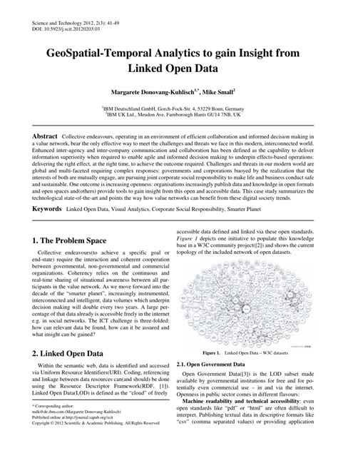 Pdf Geospatial Temporal Analytics To Gain Insight From Linked Open Data