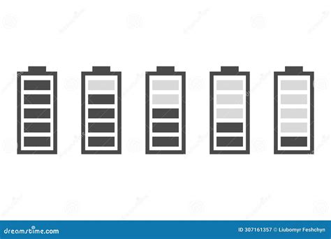 Smartphone Battery Charge Level Icon Vector Indicator Battery Illustration Symbol Stock Vector