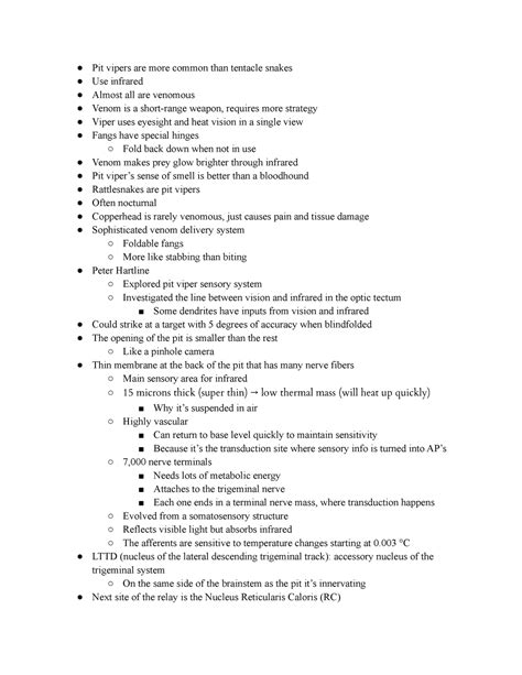 Lecture 10 Notes 10 3 Prof Ken Catania Pit Vipers Are More