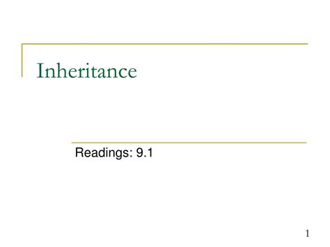 Ppt Inheritance Powerpoint Presentation Free Download Id9099216
