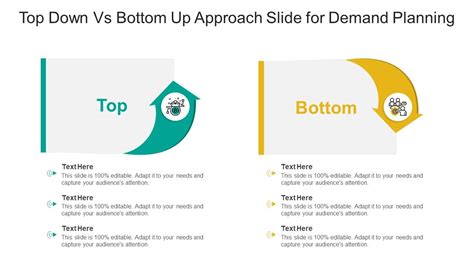 Top Down Vs Bottom Up Approach Slide For Demand Planning Ppt Powerpoint