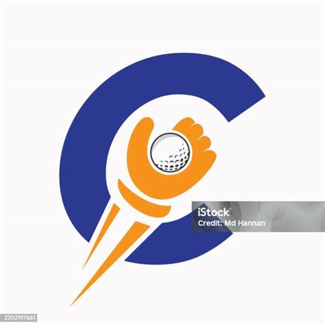 편지 C 개념에 초기 골프 로고 손과 골프 공 기호 벡터 및 템플릿 Championship에 대한 스톡 벡터 아트 및 기타 이미지 Championship 경기 스포츠