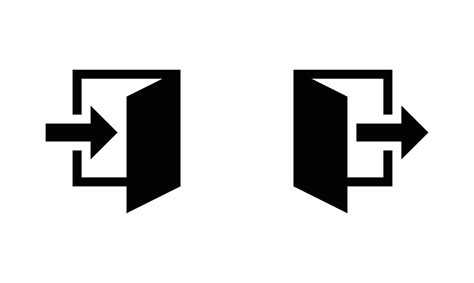 Login And Logout Icon Sign In And Sign Out Icon Entrance Exit Icon