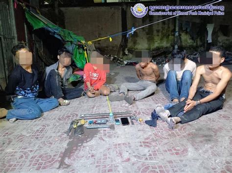 ឃាត់មនុស្ស ០៩នាក់ ក្នុង យុទ្ធ នាការ ចុះល្បាតនៅតាមតំបន់សំណង់មិនរៀបរយក្នុង រាជធានី ភ្នំពេញ