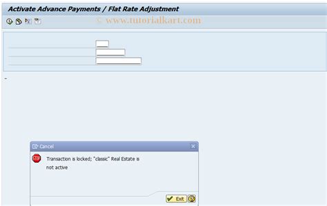 FOP SAP Tcode Activate Flat Rate Adjustment