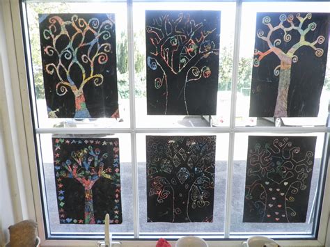 Bricks And Wood School Art Activities Art Club Project 5 Klimt Tree