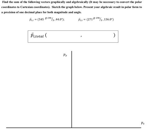 Solved Find The Sum Of The Following Vectors Graphically And