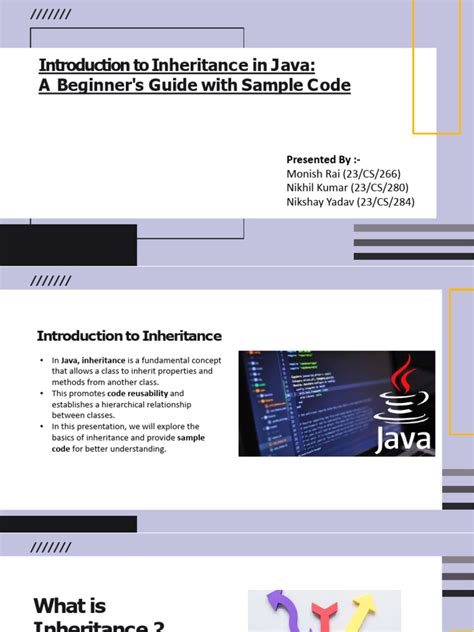 Slidesgo Mastering Inheritance In Java A Beginners Guide With Sample