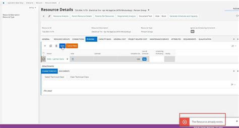 the resource already exists ifs community