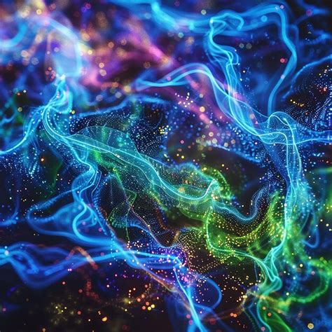 Abstract Visualization Of Quantum Entanglement Premium Ai Generated Image