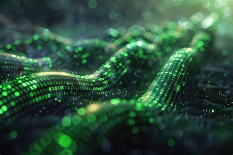 abstract green and black digital grid with glowing dots symbolizing