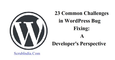 23 Common Challenges In Wordpress Bug Fixing A Developers Perspective