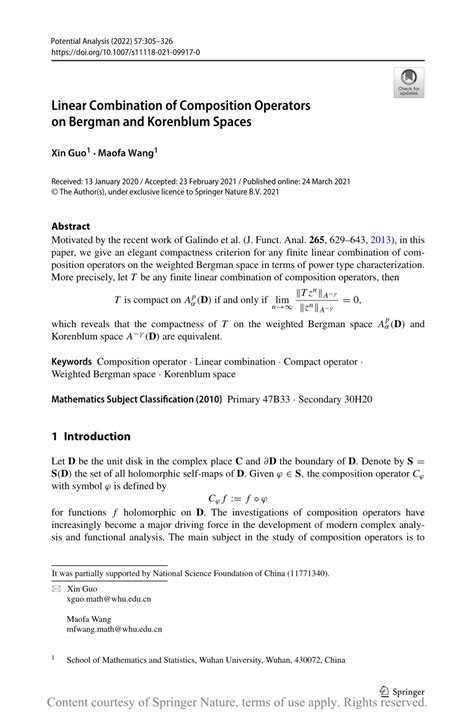 Linear Combination Of Composition Operators On Bergman And Korenblum