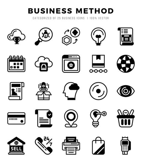 Premium Vector Business Method Icons Set Collection Of Simple Lineal